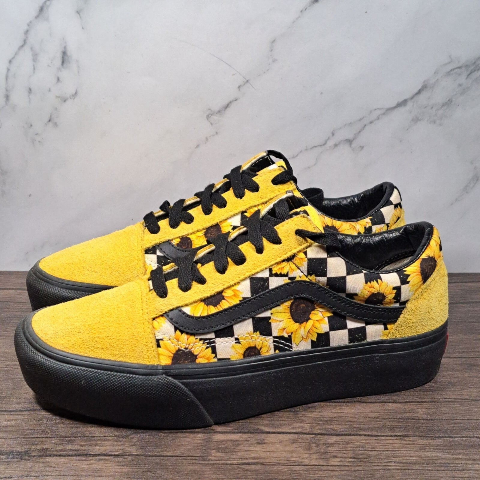Vans old Skool Platform Custom Sunflower Sneaker Wome… - Gem