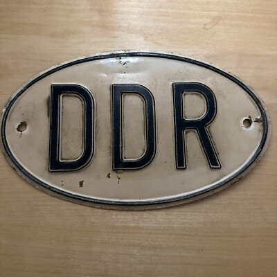 Vintage metallic car plate Germany GDR - DDR East Germany original | eBay