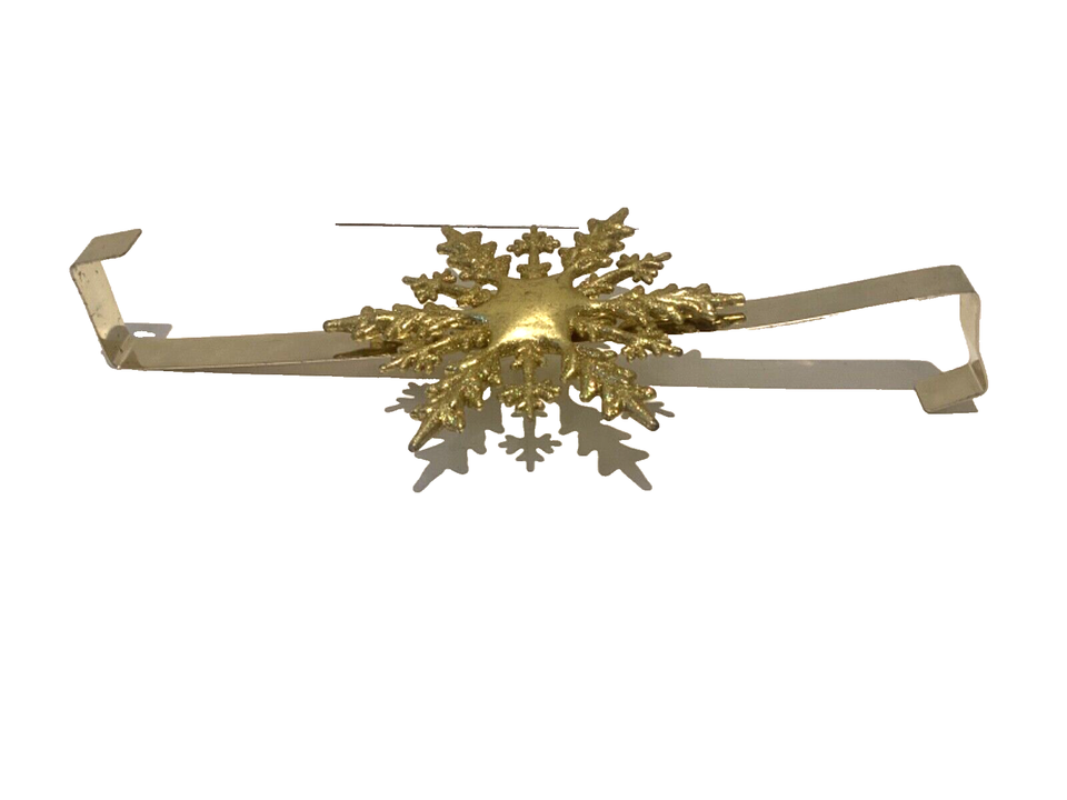 Gold Snowflake Christmas Wreath Door Hanger Metal Door Hook | eBay UK