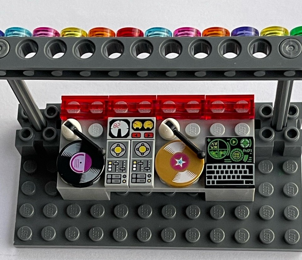 LEGO Dj w Turntables Lighting Bar Cake Topper Pop Star Custom Made Read ...
