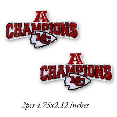 2PCS Kansas City Chiefs AFC Champion Embroidered Iron On Patch | eBay