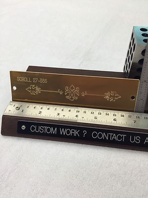 #27-385 MASTER SCROLL TEMPLATE FOR NEW HERMES ENGRAVER SOLID BRASS ...