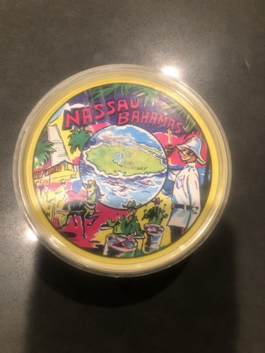 Vintage Nassau Bahamas Souvenir Round Circle Playing Cards Celluloid ...