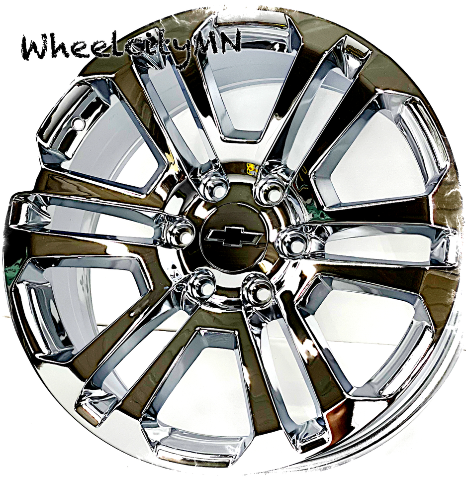 22" chrome OE 4741 replica 19301158 rims fits Chevy Silverado Tahoe 6x5 ...