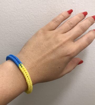 Ukraine Flag Rubber Bracelets Yellow/ Blue Handmade New | eBay