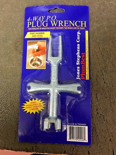 Plumbing Tool Wrench Plug Jones Stephen PO 4 Way Plug Wrench, Basket ...