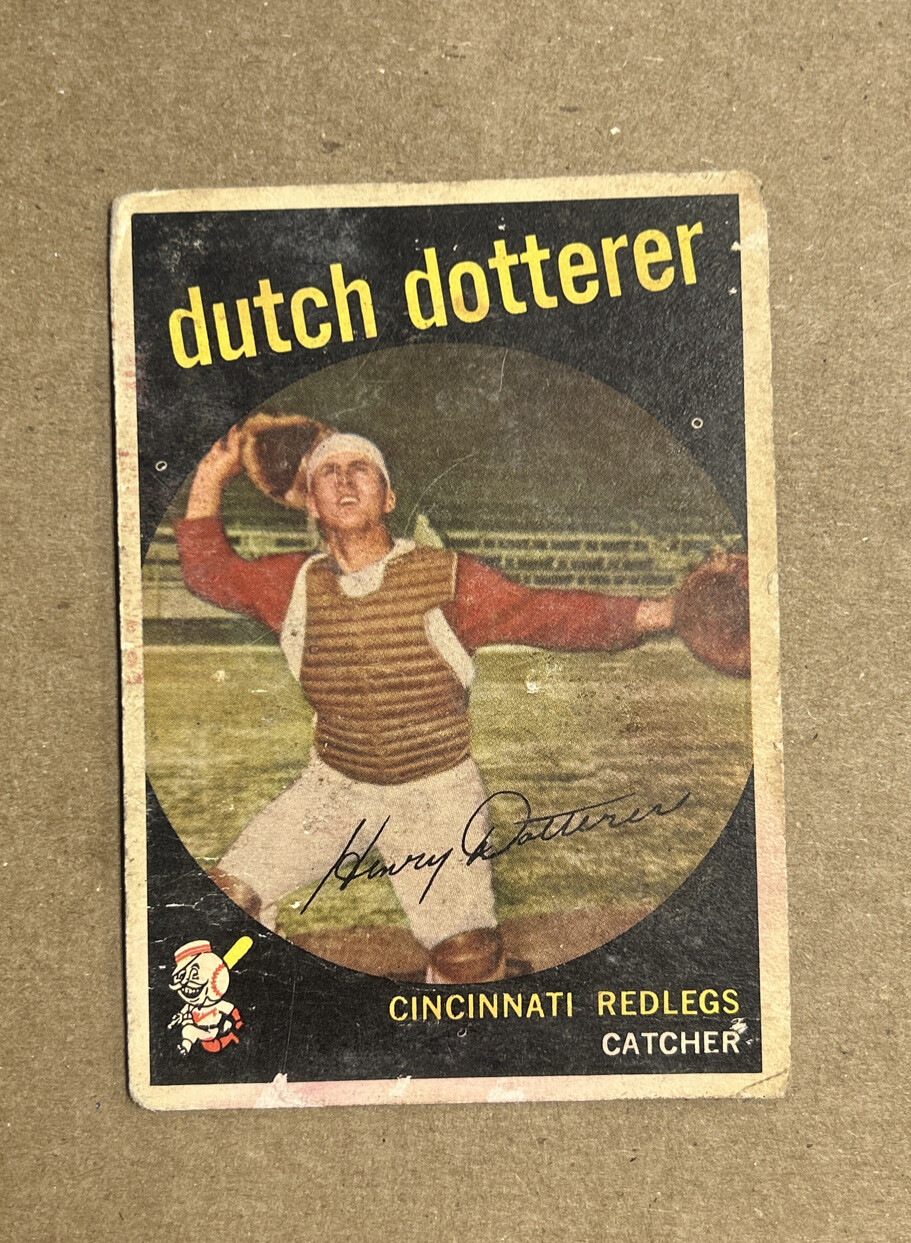 1959 Topps Baseball Dutch Dotterer Cincinnati Redlegs Card #288 | eBay