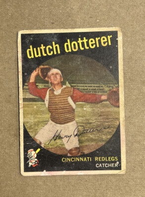 1959 Topps Baseball Dutch Dotterer Cincinnati Redlegs Card #288 | eBay