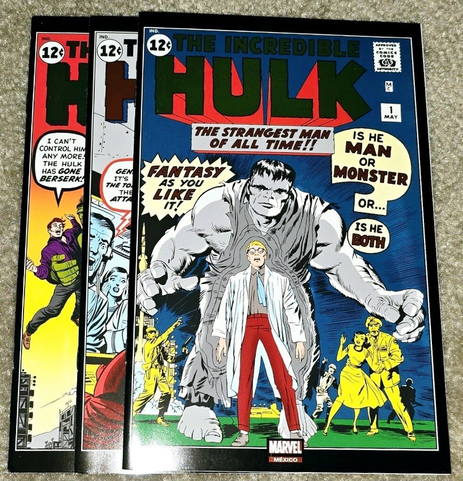Rare HTF Hulk 1 2 3 NM MX 1st App Marvel Classic 1963 Keys Foil Foreign ...
