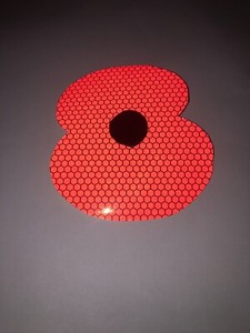 Reflective Poppy 100 mm Wide, Self Adhesive, RBL Approved; 100% Funds ...