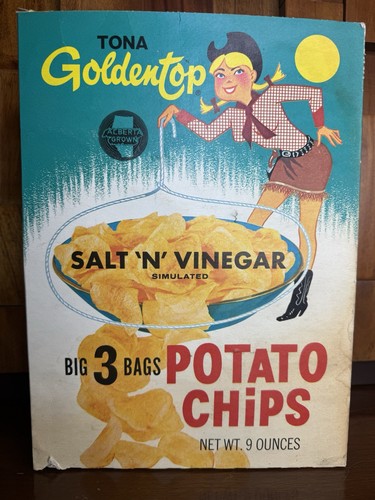VINTAGE 1960’s TONA OHAMA TONA GOLDENTOP POTATO CHIPS SALT n VINEGAR ...