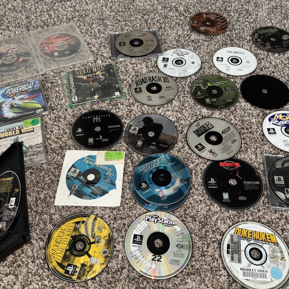 PS1 PlayStation lot of 30+ Discs UNTESTED Various Conditions: AS IS ...
