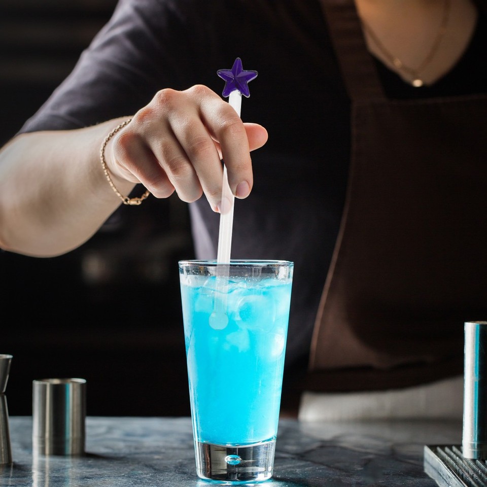 5 Pcs Glass Stirrers for Drinks Mix Sticks Creative Stirring Rod ...