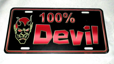100% DEVIL Metal License Plate #05 - NEW | eBay