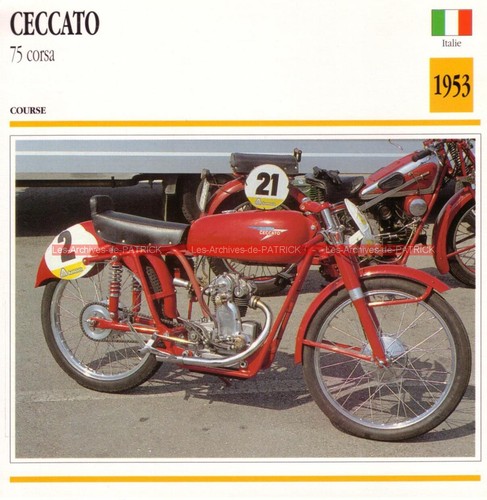 CECCATO 75 Corsa 1953 : Fiche Moto #001719 | eBay