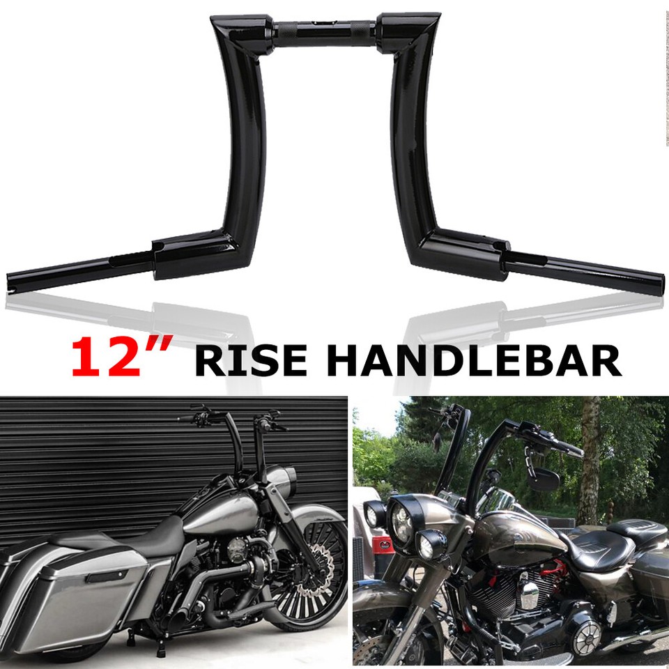 12" Rise 2'' Hanger Bar Handlebar Fit For Harley Breakout Road King ...
