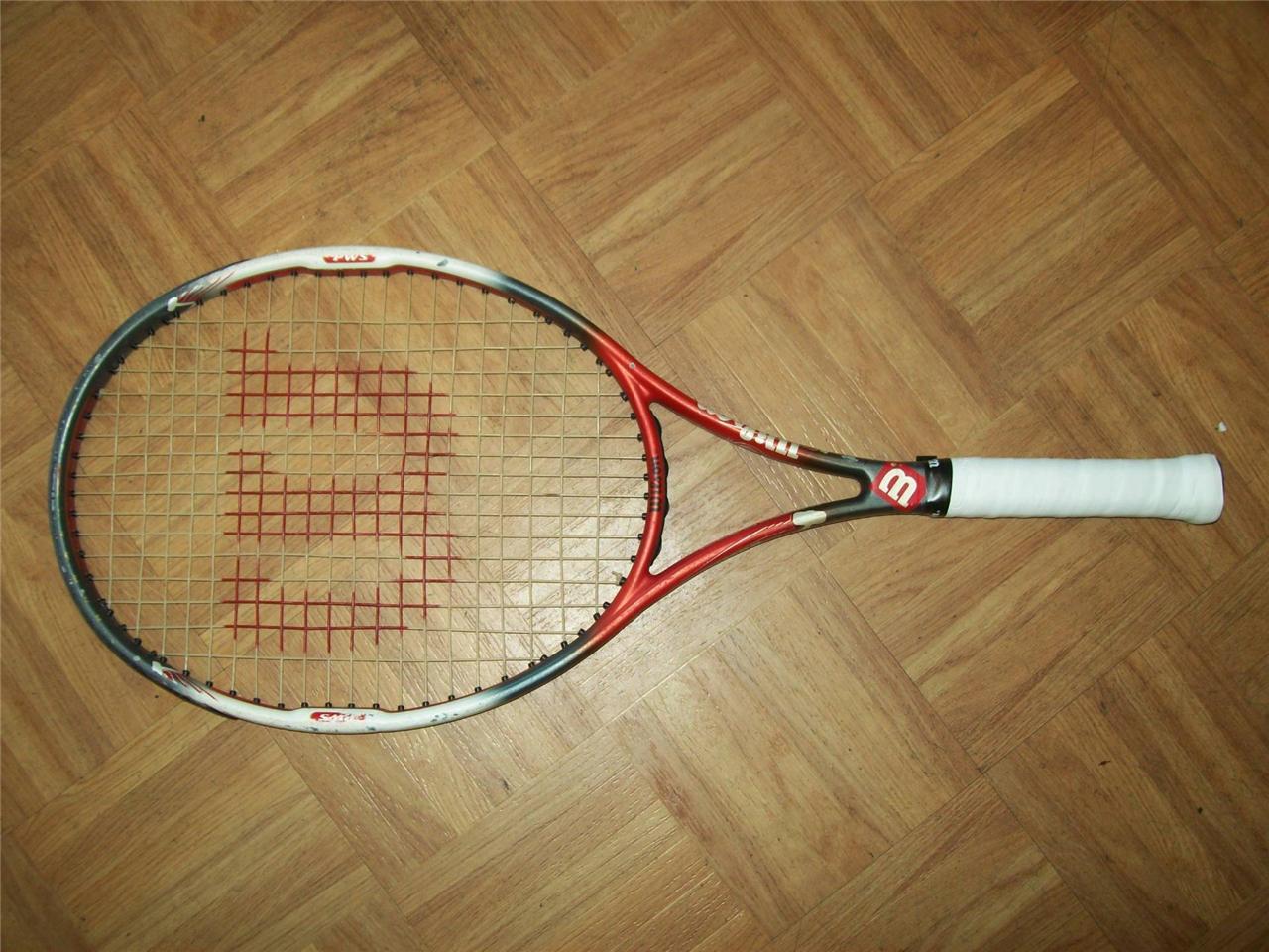 Wilson Junion Hammer 6.4 Midplus 95 head 4 small grip Tennis Racquet | eBay
