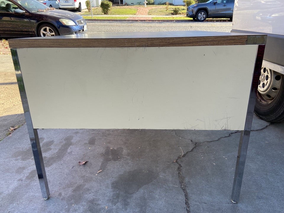 MCM ALLSTEEL Tanker Desk Industrial Steel Metal Office Table | eBay