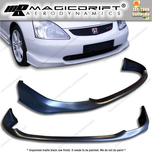 For 02-05 Honda Civic 3dr Hatch HB Si EP3 Type-R Style Front Bumper Lip ...
