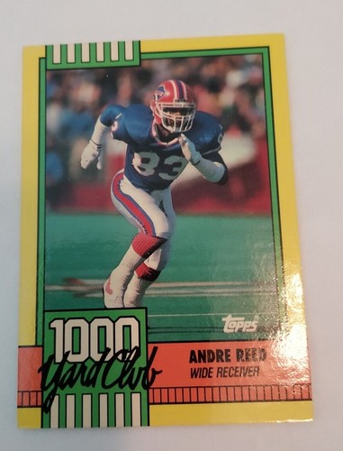 1992 Topps 1000 Yard Club Andre Reed #7 Buffalo Bills, Denver Broncos ...