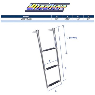 Windline Stainless Telescoping Over Platform Ladder | 4 Step | eBay