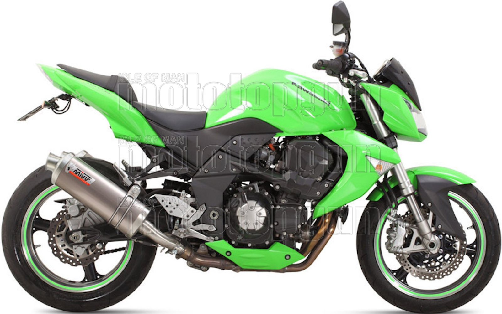 MIVV 2 EXHAUST OVAL KAWASAKI Z 1000 Z1000 2007 07 2008 08 2009 09 | eBay