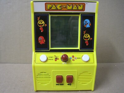 Pac-Man Mini Arcade Handheld Game Pacman Machine Yellow Tested Works | eBay
