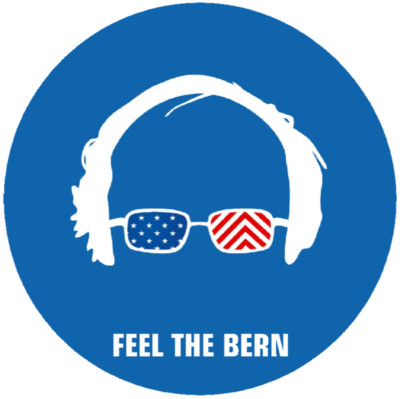 Feel The Bern - Bernie Sanders Democrat - 3 Inch Circle Sticker 3" x 3 ...