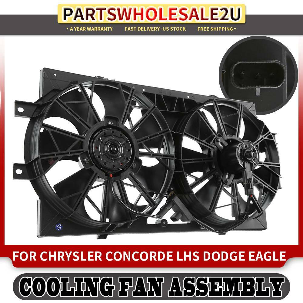 Dual Radiator Cooling Fan Assembly for Dodge Intrepid Chrysler Concorde ...