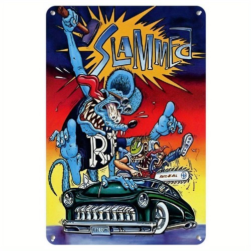 Vintage Rat Fink Retro American Garage Tin Metal Signs Home Décor 8x12 ...