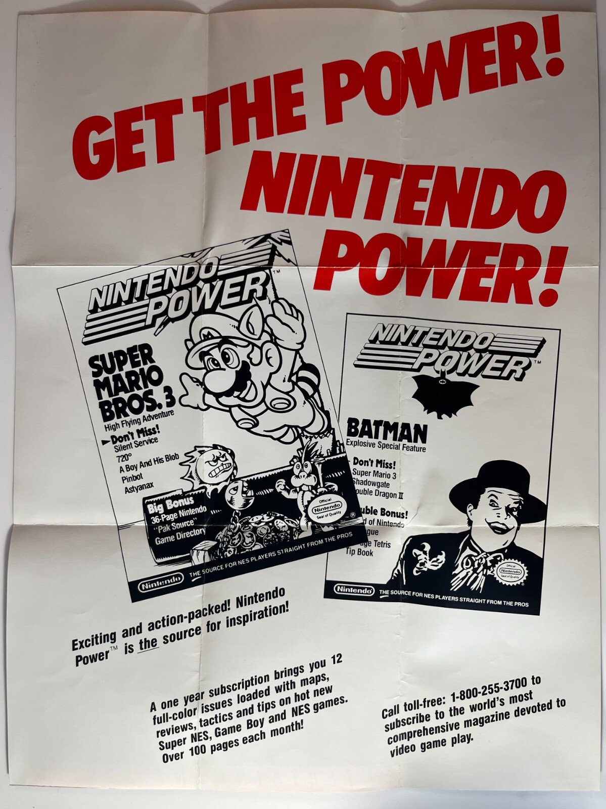 SNES Get The Power Nintendo Power Poster FREE SHIPPING! | eBay