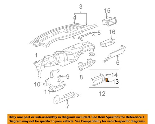 GM OEM 94-24 Express 1500 Instrument Panel Instrument Panel-Deflector ...
