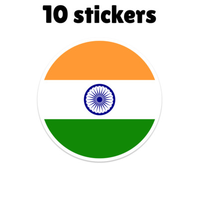 India Round Circle Flag Sticker Decal Vinyl Fade & Waterproof | eBay ...