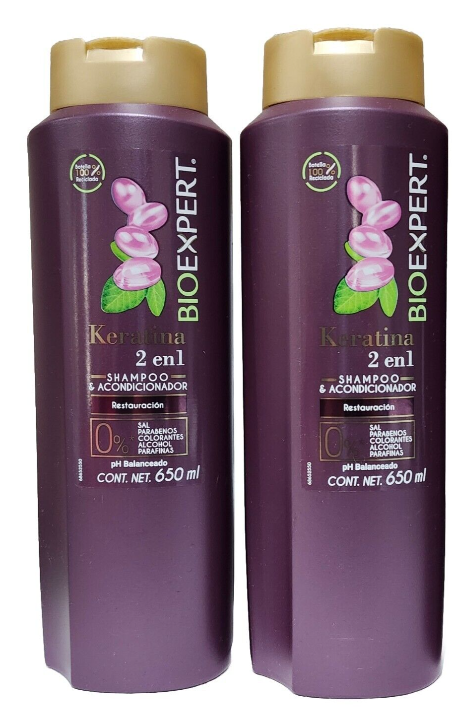 Bioexpert 2pk shampoo 2 en 1 restauración keratina 650 ml | eBay