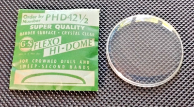 36.5mm Watch Crystal Round Flexo Hi-Dome for Crowned Dials & Sweep ...