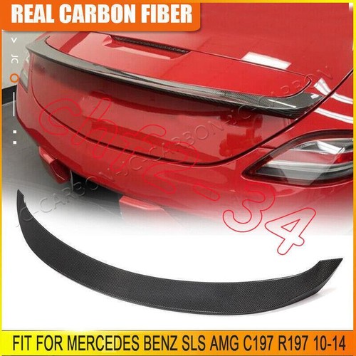 For Benz SLS AMG C197 R197 2010-2014 Real Carbon Fiber Rear Trunk ...