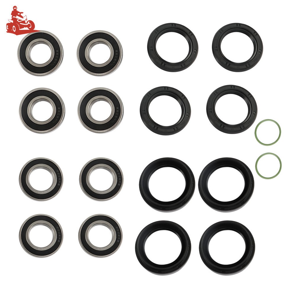 Front Rear Wheel Bearings Seals Kits For Yamaha Rhino 450 660 700 ATV ...