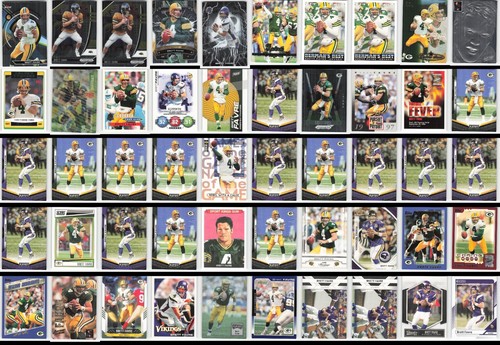 (50) Brett Favre Hall of Fame Lot NFL Football Cards Base Inserts ...