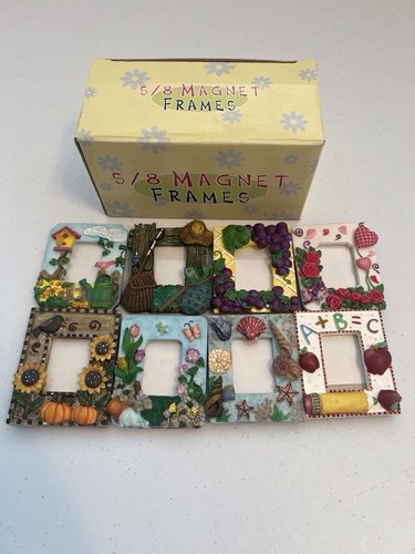 Set of 8 Small Collectable Photo Picture Frames 3D Floral | eBay