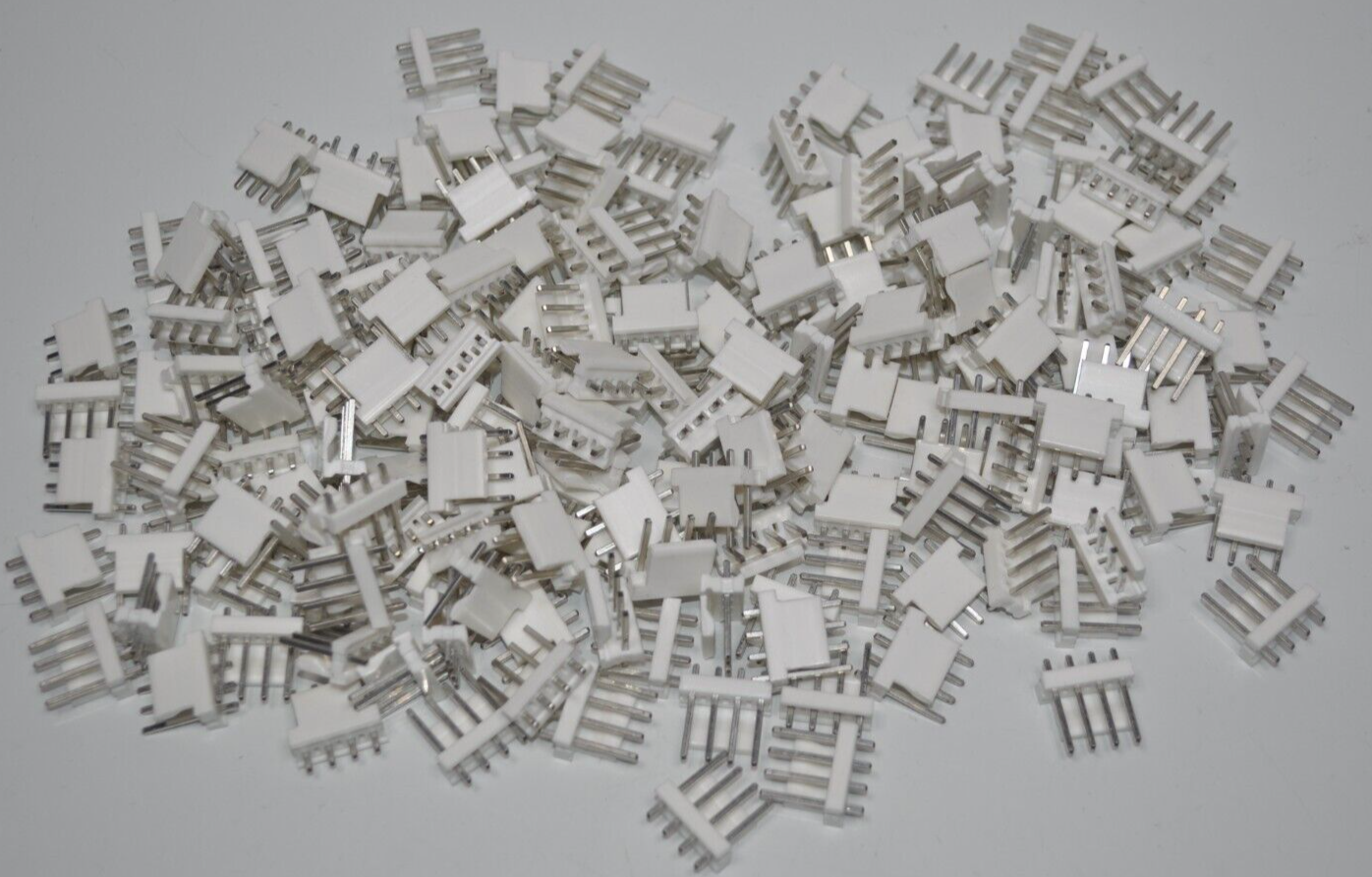 Lot of 180 NEW AMP TE 640445-4 Connector Header 4 position 3.96mm ...