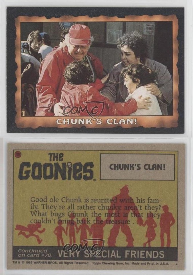 1985 Topps The Goonies Chunk's Clan! #69 d8k | eBay