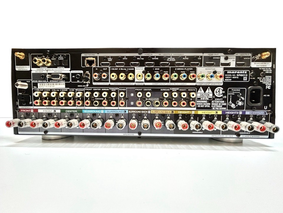 Marantz SR6013 9.3 Channel 4K Ultra HD AV Receiver HEOS Dolby Atmos ...