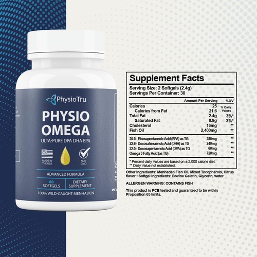 PhysioTru Physio Omega - Omega 3 Supplement - Sustainably Sourced - with DPA,... | eBay