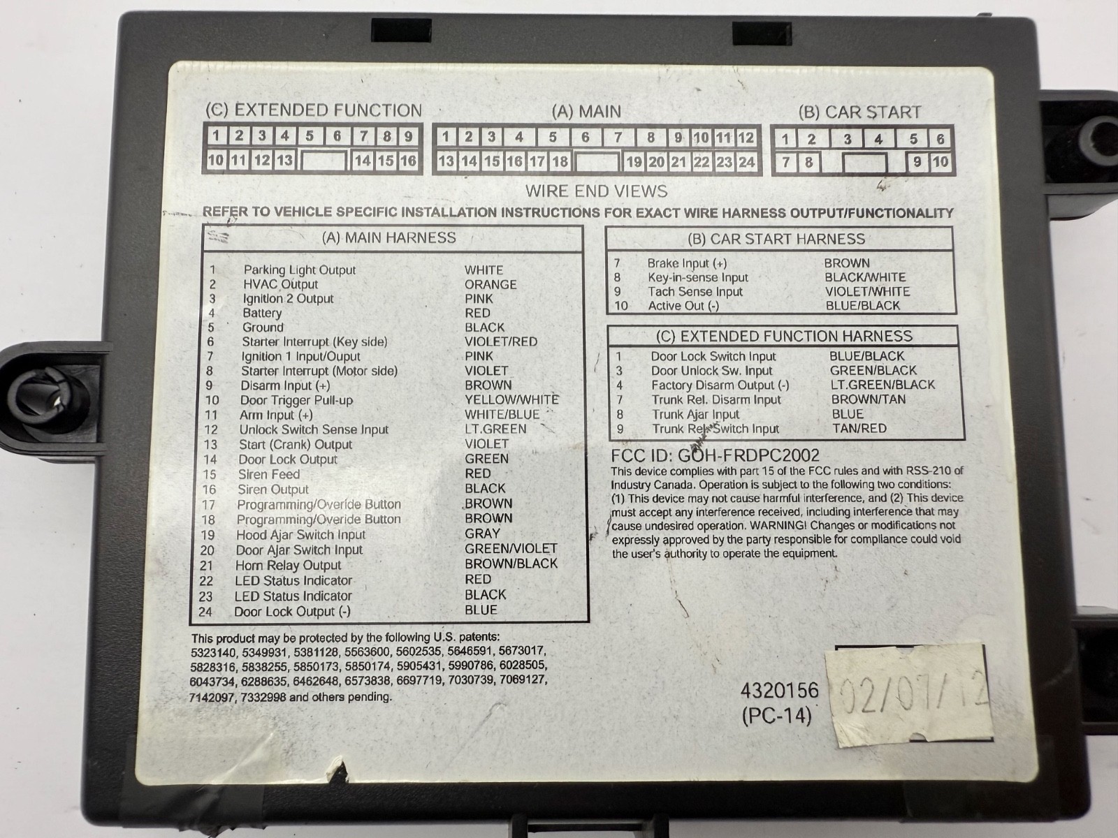 OEM 10-12 Lincoln MKZ Fusion Taurus Keyless Entry Remote Start Control ...