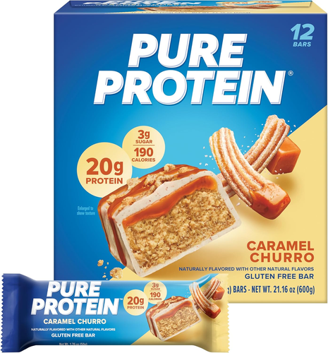 Pure Protein Bars Caramel Churro High Protein Low Sugar Gluten Free ...
