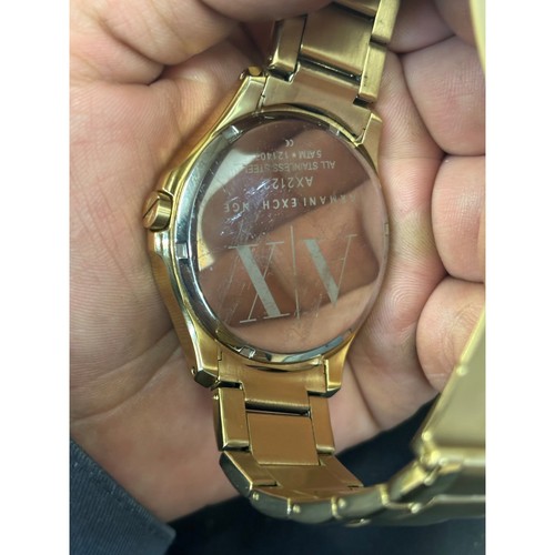 Armani Exchange AX2121 Gold Tone Men’s Watch! New Battery! | eBay