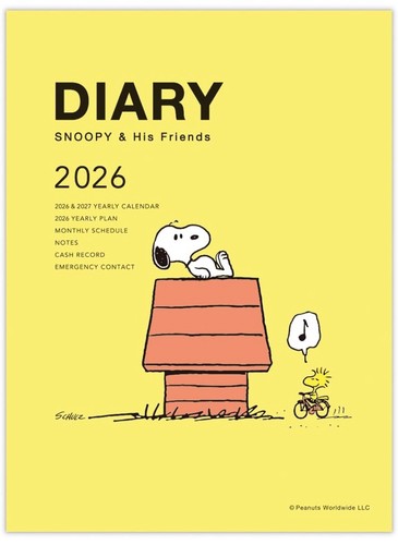 Peanuts Snoopy Hallmark 2026 A5 schedule planner calendar Woodstock ...