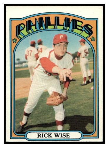 1972 Topps baseball 43 Rick Wise Philadelphia Phillies card | eBay