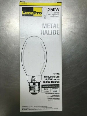 2YGE3 Grainger LumaPro MH250/C/U/M58/E Lamp 250W ED28 Coated BULB 10K ...