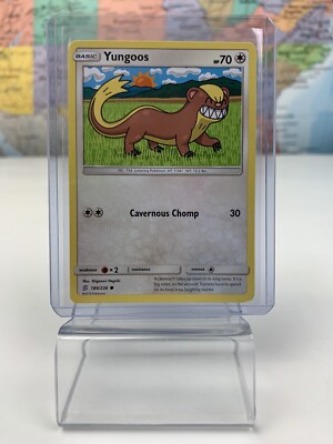 SHIPS SAME DAY Pokemon Card NM Yungoos 180/236 Basic Normal Type 2019 ...